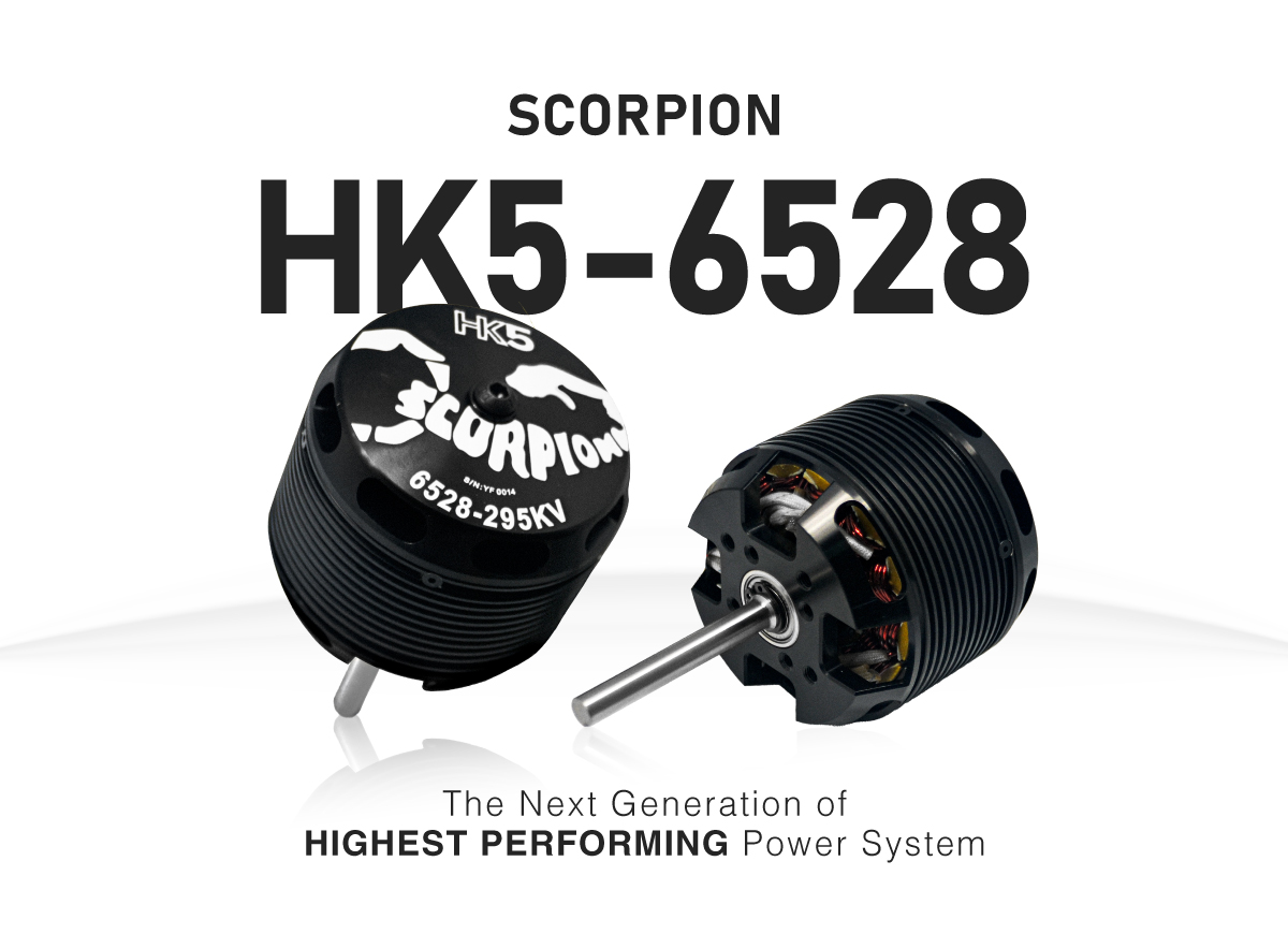 Scorpion HK5-6528-295kv (8 x 60mm shaft) - Scorpion Power System