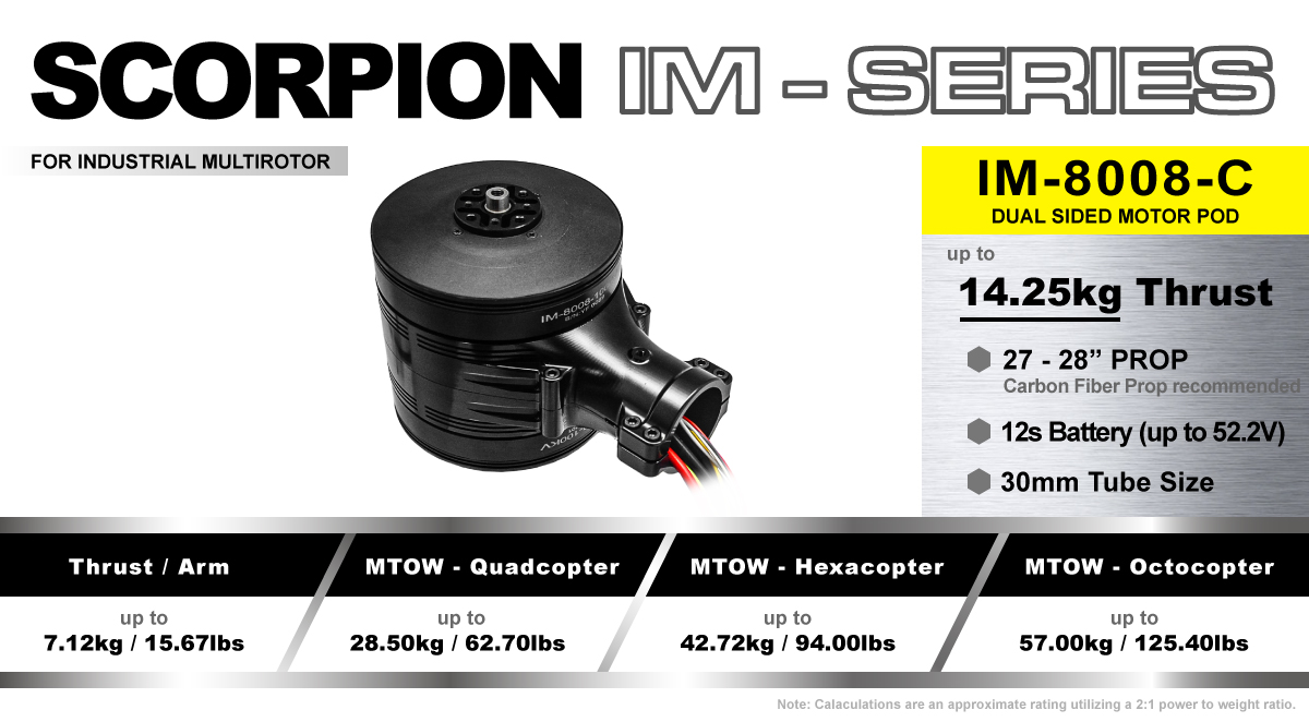 Scorpion IM-8008-C Coaxial Pod - Scorpion Power System